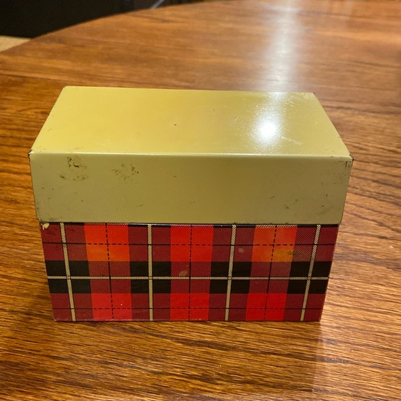 Vintage | Kitchen | Vintage Tartan Plaid Metal Recipe Box 95s Ohio Art ...